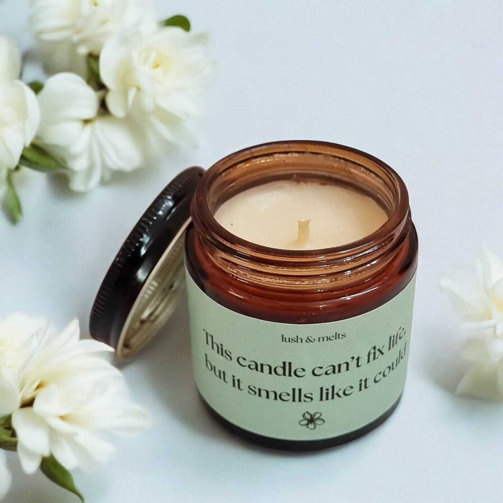 Jasmine Scented Candle – Lush & Melts: Premium Soy Wax Candles | Slow ...